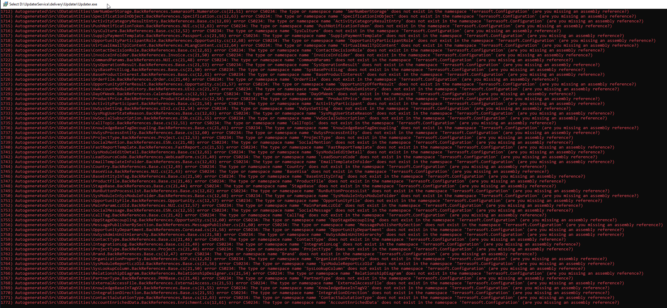 Error While Updating From 7180 To 7181 Community Creatio